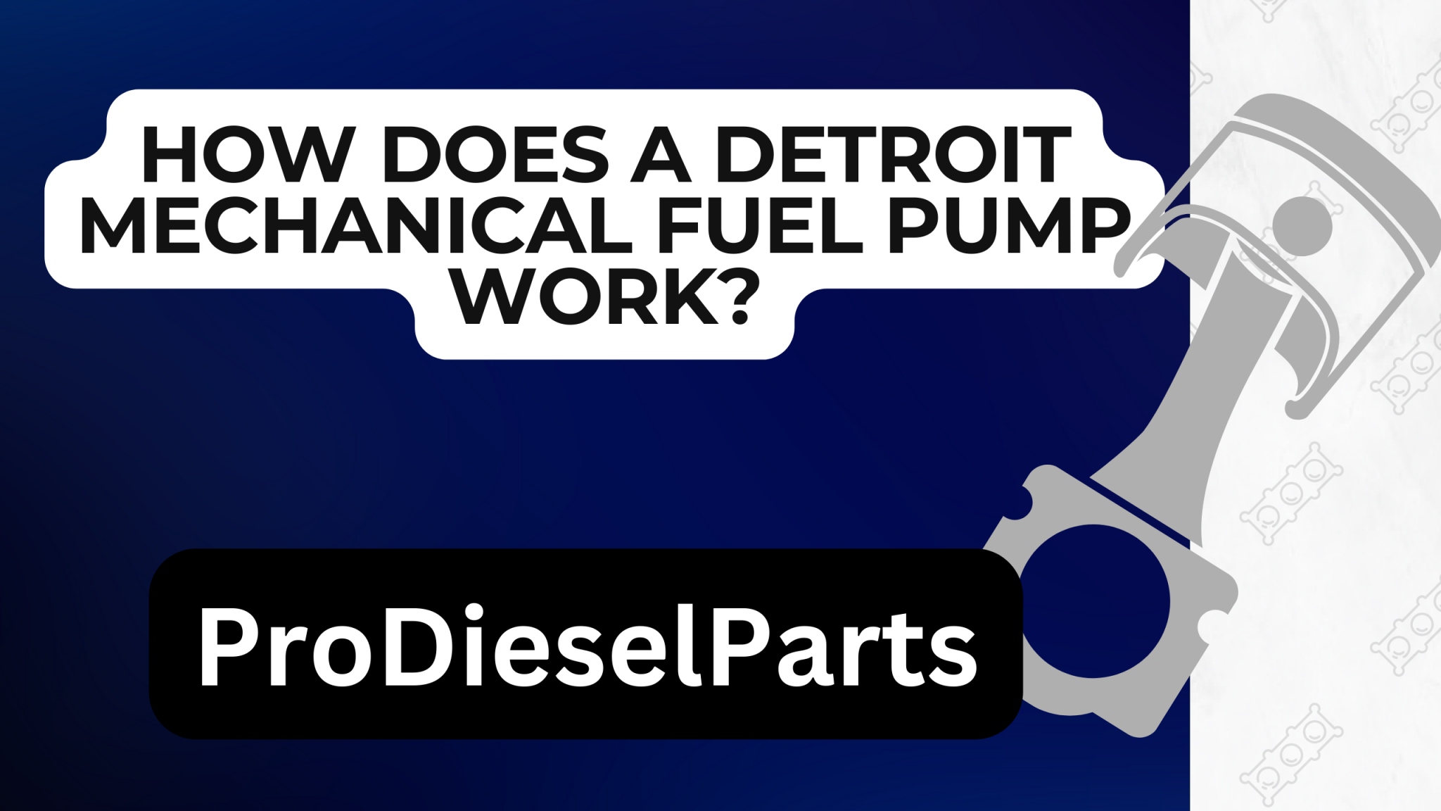 How Does a Mechanical Fuel Pump work on a Detroit Engine? - ProDieselParts