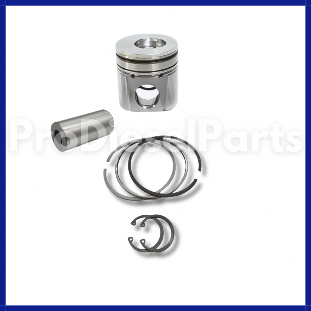 Piston w/Retainer & Rings - .50MM Cummins Engine 4B3.9 - 2 Valves ...